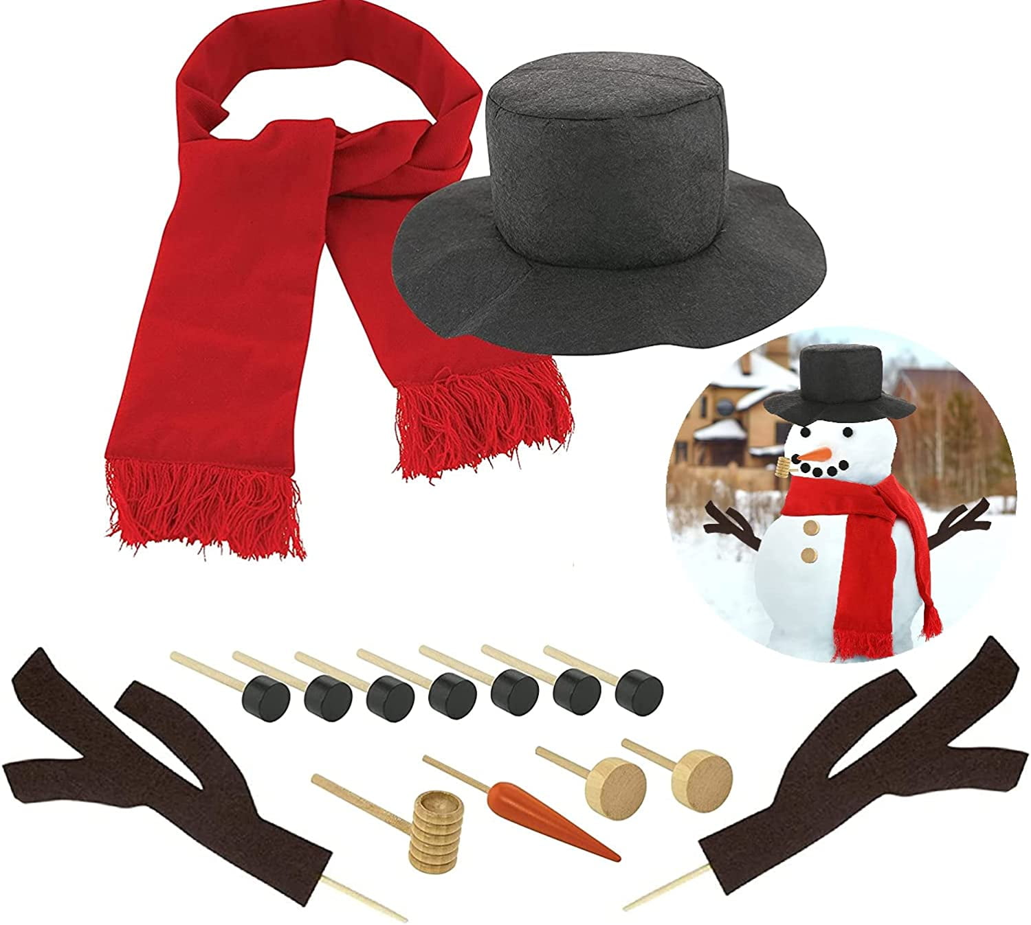 Kovot Build a Snowman Decorating Kit - 15 Pieces Included! - Walmart.com