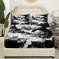 Gothic Dragon Full Bed Sheets ,Black and White Vintage Dragon Bedding ...