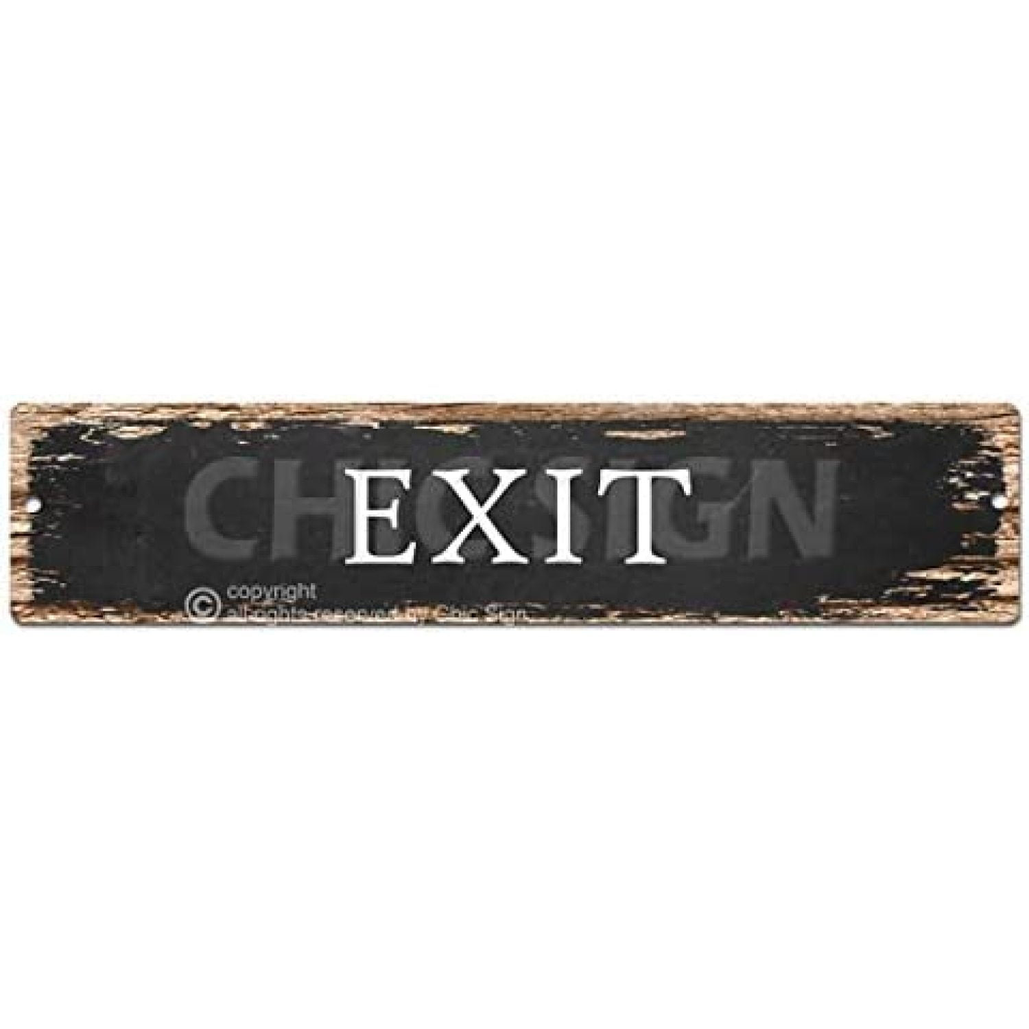 EXIT Sign Vintage Rustic Street Sign Plate Beach Bar Pub Cafe ...