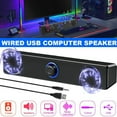 Computer Speaker Wired 3.5 mm USB Sound Bar Speaker Stereo Bass ...