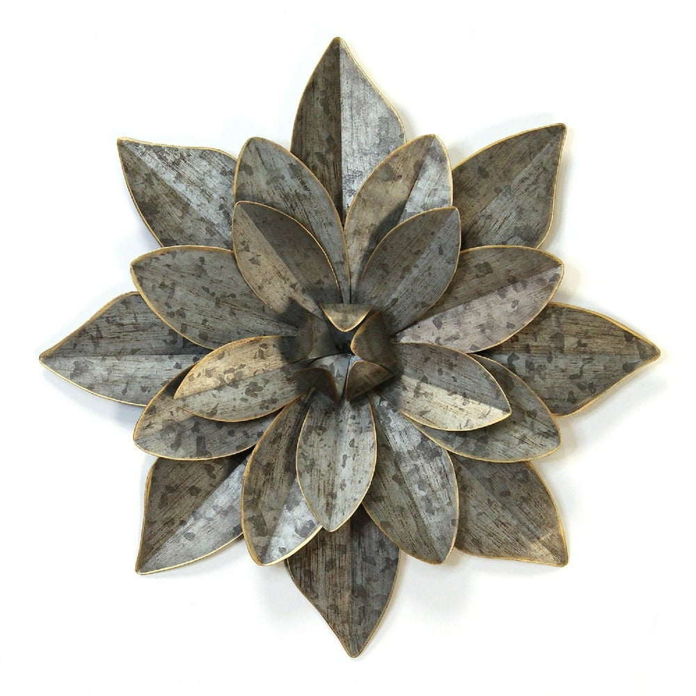 Stratton Home Decor Layered Galvanized Metal Flower - Walmart.com ... Stratton Home Decor Layered Galvanized Metal Flower - Walmart.com ...