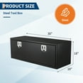 30 Inch Underbody Truck Tool Box, Black Steel Trailer Storage Chest ...