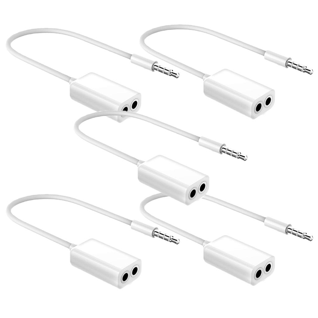 5x 3.5mm Audio Stereo Y Splitter Splitter Cable Splitter Adapter for ...