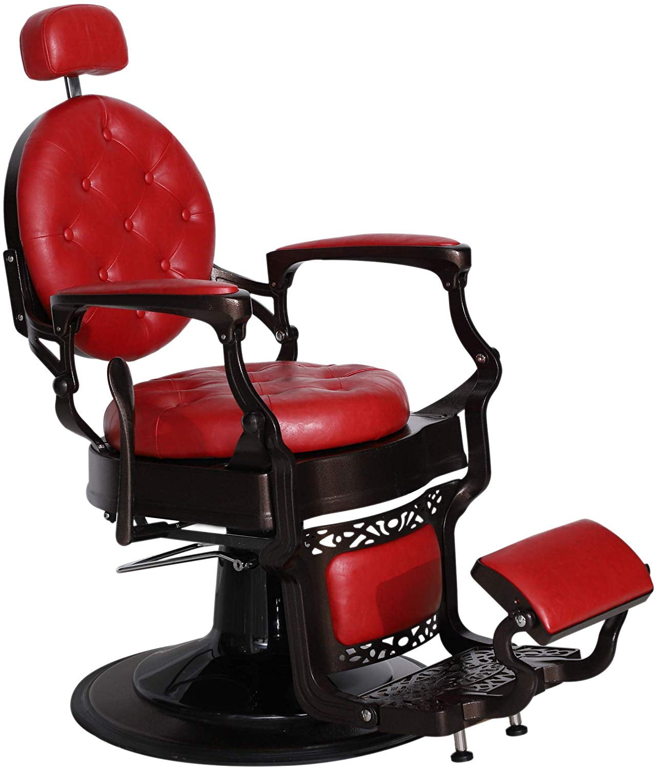 BarberPub Heavy Duty Metal Vintage Barber Chair All Purpose Hydraulic ...