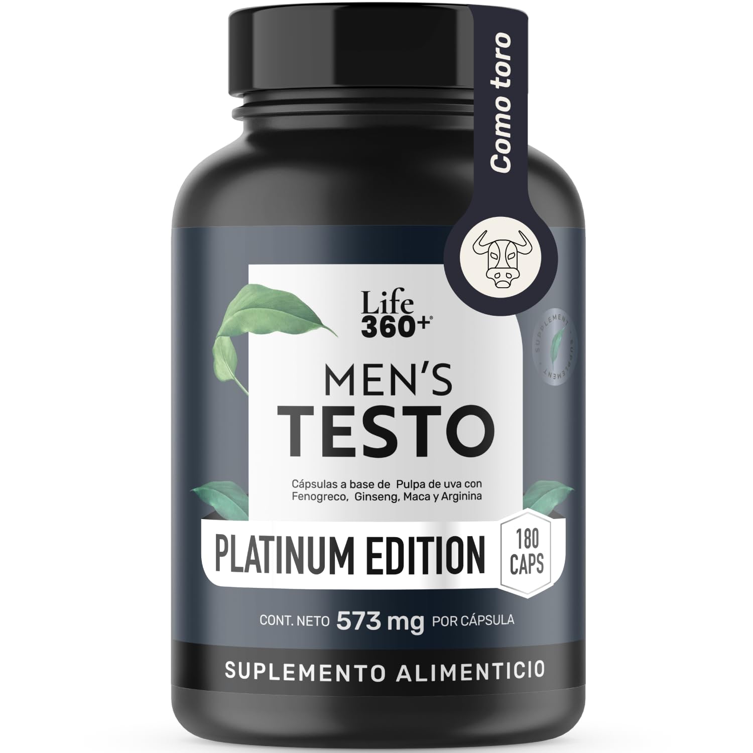 LIFE 360+ Testo Platinum | 180 Cápsulas 573 mg por porción | Maca y ...