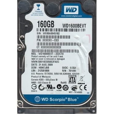 WD 160GB SATA 7200 RPM 8 MB Cache WD1600AAJS-00WAA0 OEM - Walmart.com