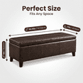 50.25 inch Wide Contemporary Rectangle Storage Ottoman Bench in ...