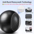 Cshidworld Exercise Ball Set, Yoga Ball with 9-Inch Pilates Ball ...