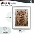 Curly Haired Highland Cattle Gray Framed Print Under Glass, design by ...