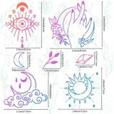 6.3 Inch Tarot Stencil Moon Pattern Demon Eye Templates Sun Card ...