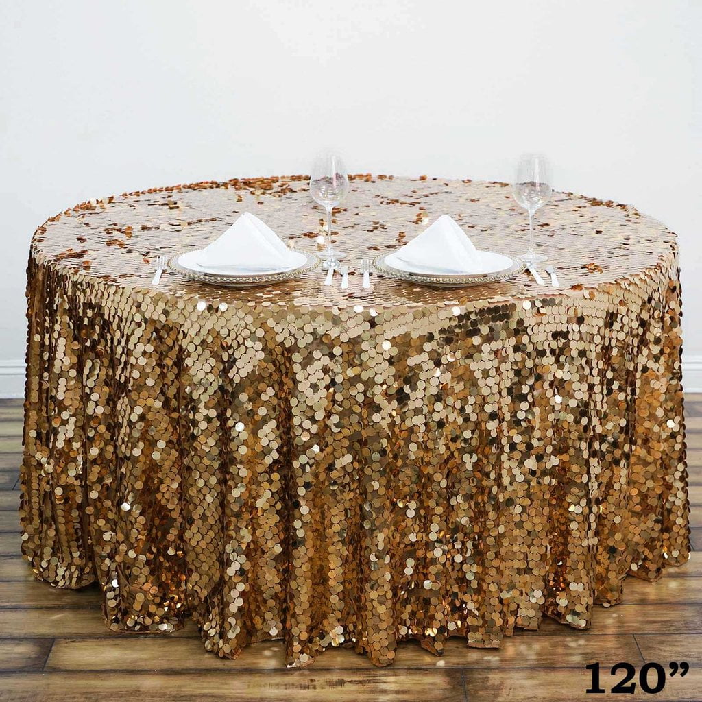 BalsaCircle 120" Big Payette Round XL Sequin Tablecloth Wedding Party ...