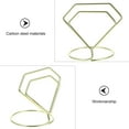 FONDOTIN 10Pcs Table Card Holders Carbon Steel Golden Memo Clip Office ...