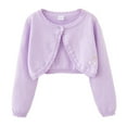 Bobifish Little Girls Short Cardigan Sweater Ruffled Edge Cherry ...
