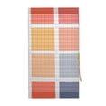 Colorful Squares Pattern Door Curtain Sheer Privacy Light Filtering ...