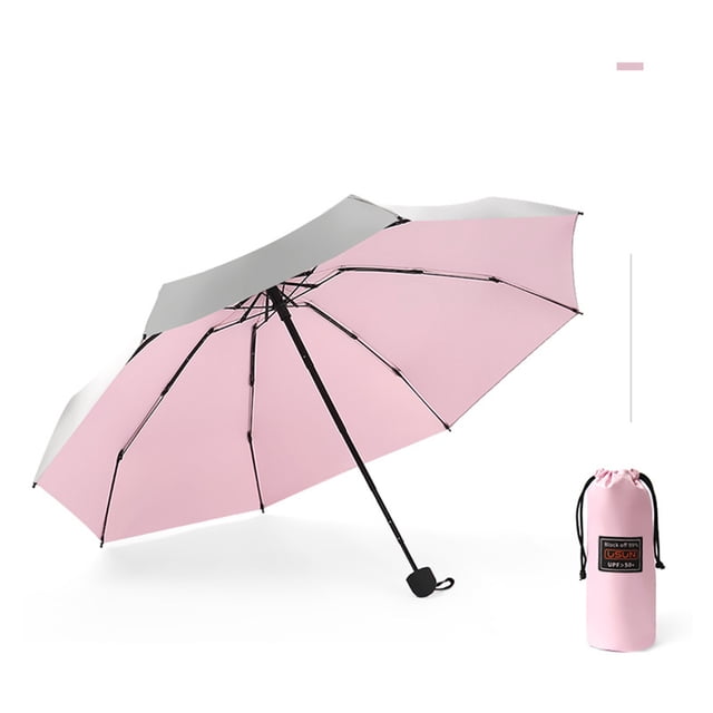 DTBPRQ Titanium Plastic Travel Umbrella - UPF 50+ UV Blocker Umbrella ...