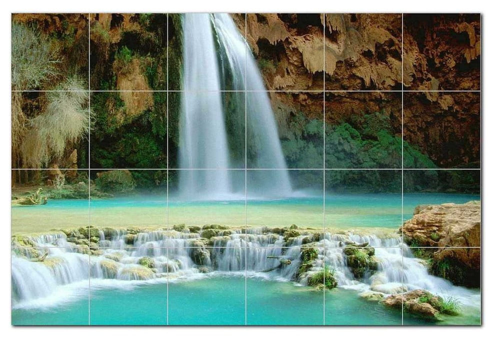 Waterfalls Picture Ceramic Tile Mural Kitchen Backsplash Bathroom ...