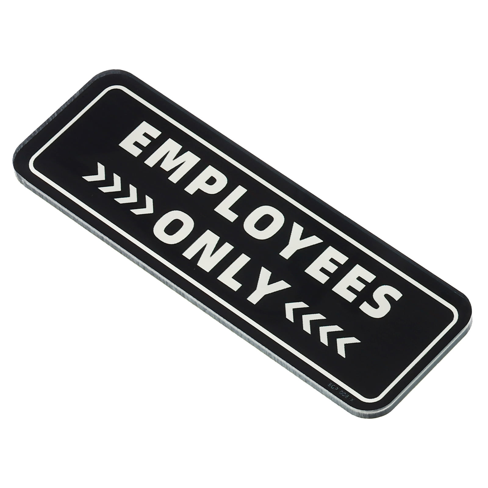 Uxcell Employee Only Sign 6"x2" Self Adhesive Staff Only Sticker Black ...