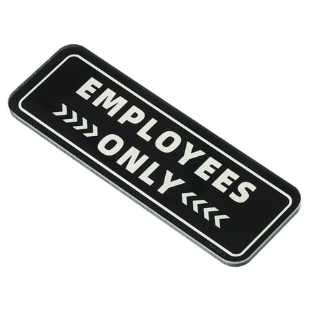 Uxcell Employee Only Sign 6"x2" Self Adhesive Staff Only Sticker Black ...