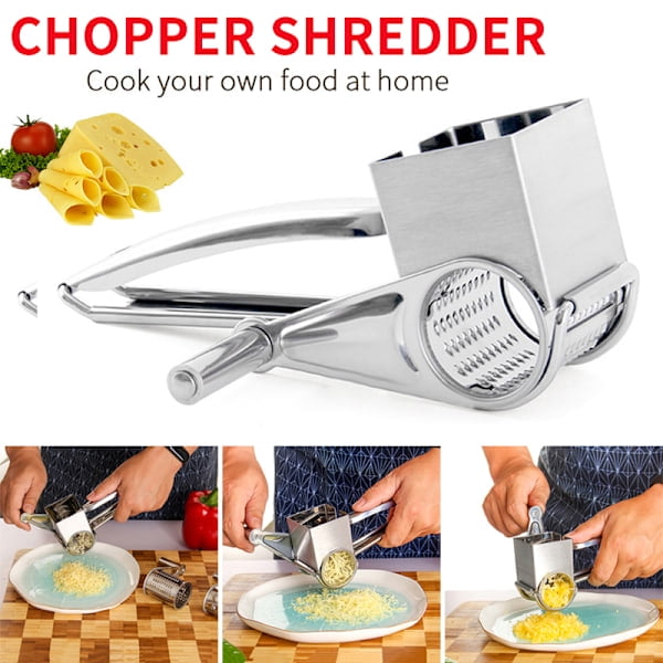 Hand-operated rotating cheese grater in stainless steel - Walmart.ca