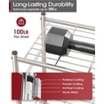 3 Tier Metal Storage Shelves with Adjustable Leveling Feet, Sturdy ...