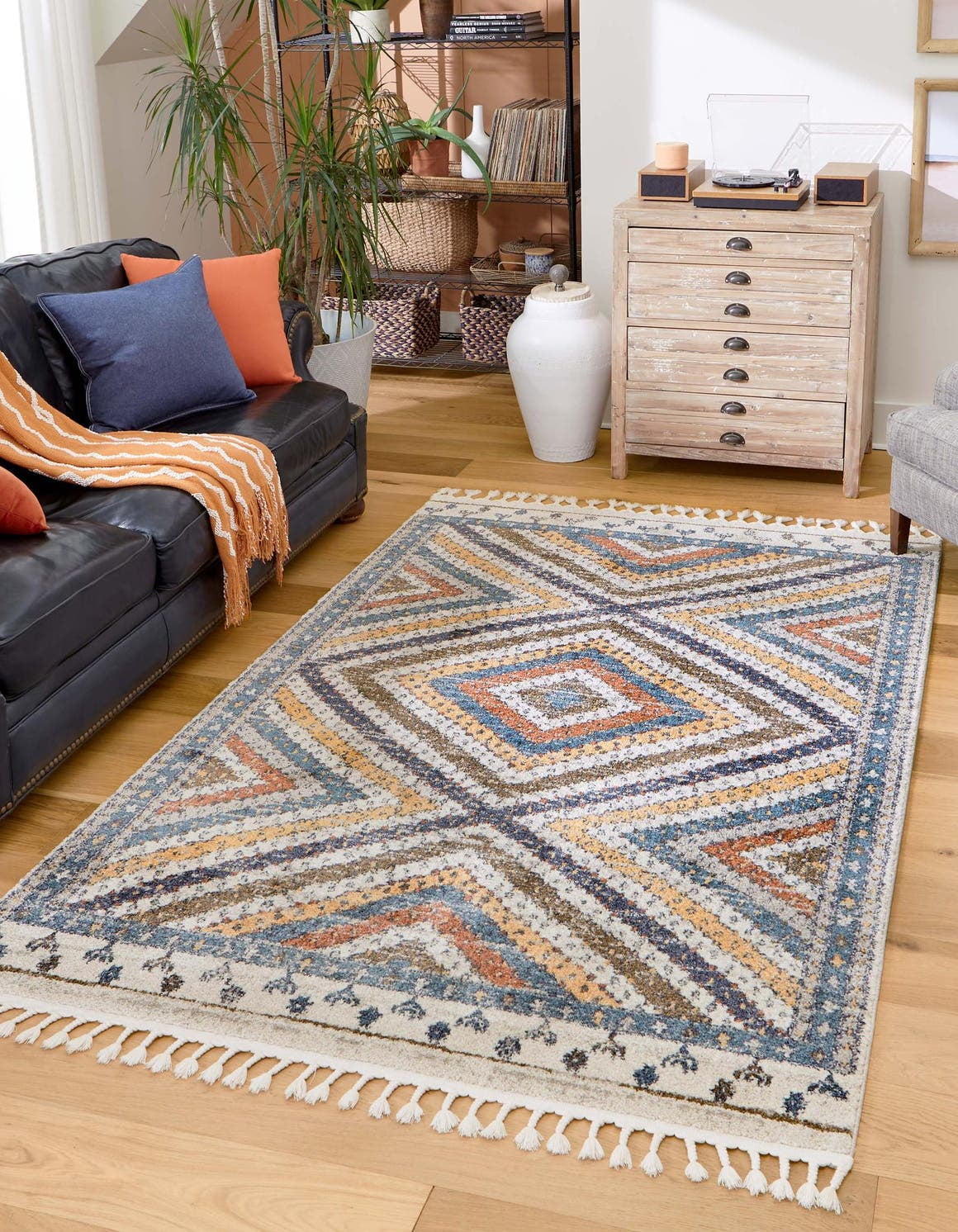 Rugs.com Aramis Collection Rug – 8' x 10' Blue Medium Rug Perfect For ...
