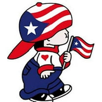 Puerto Rico Flag Sticker (Pack of 2) Puerto Rican Coqui Flag Vinyl Decal - Walmart.com