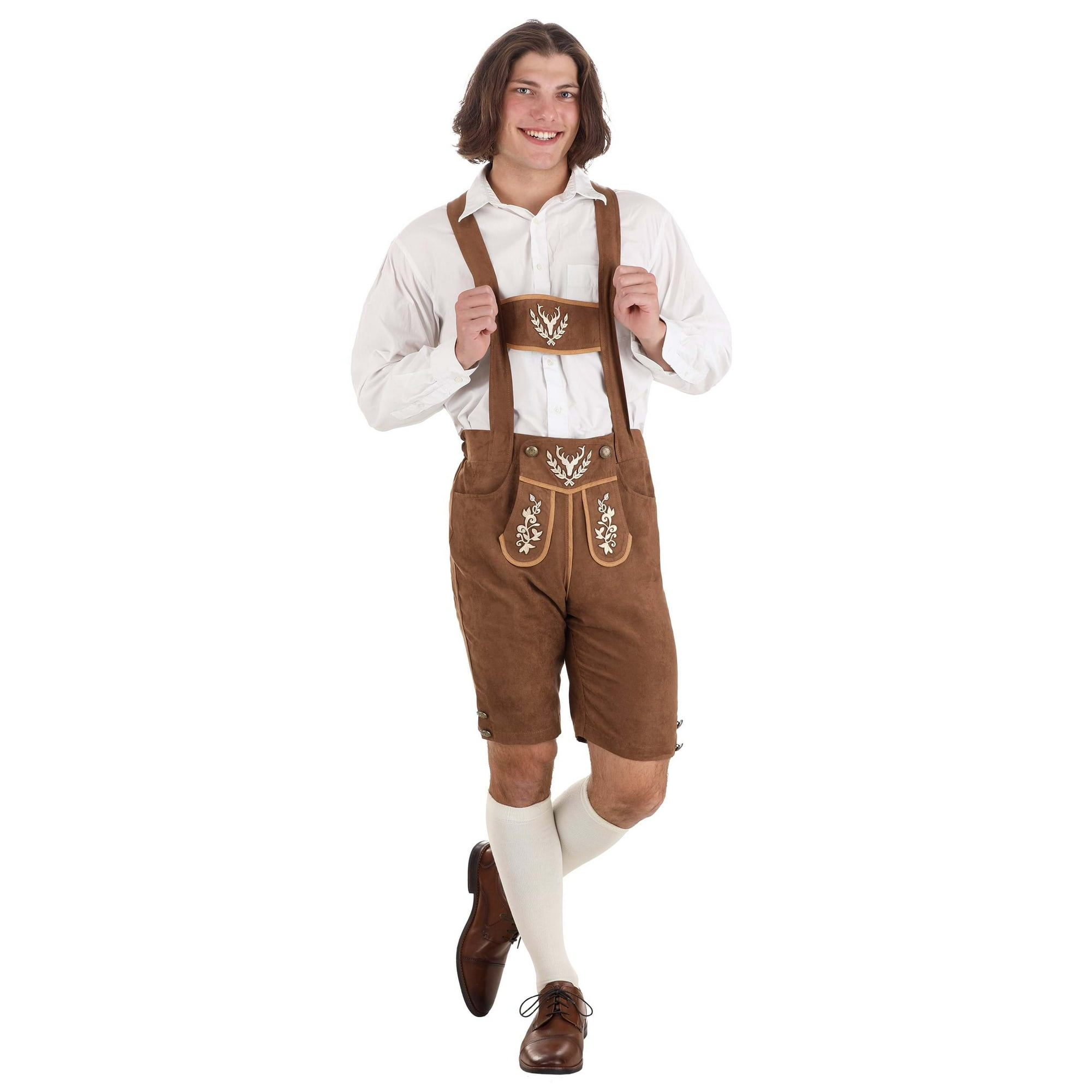 Click here for Fun Costumes Mens Classic Brown Lederhosen Oktober... prices