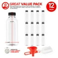 Juice Bottles with Caps, 16 Oz, Reusable Clear Plastic 12 Pack ...