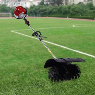 52CC 2HP Hand Held Power Broom Sweeper Gasoline Powered Outdoor Walk ...