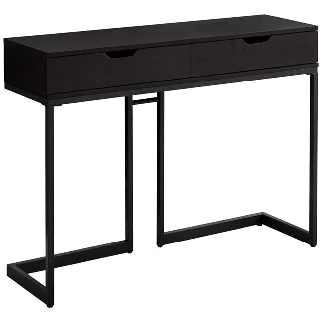 42 in. Cappuccino & Black Hall Console Accent Table - Walmart.com