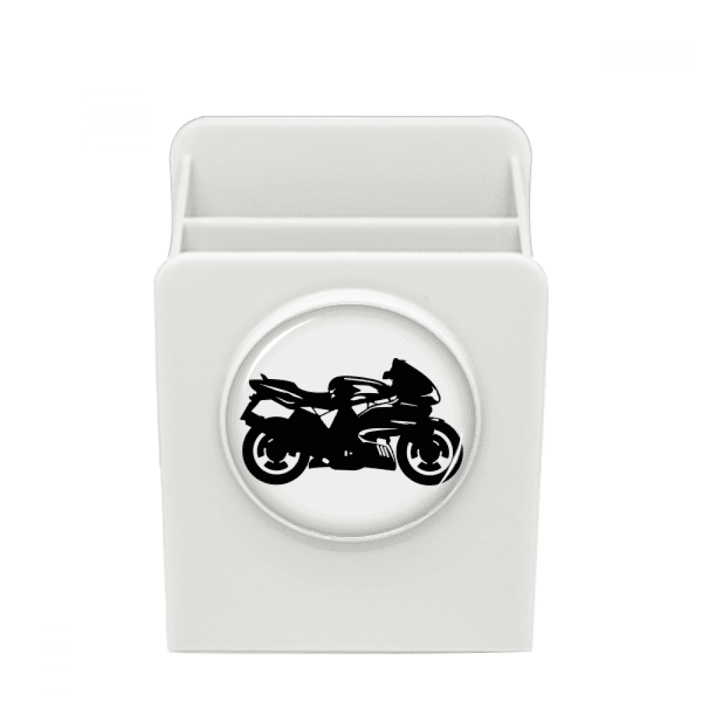 Motorcycle Mechanical Black Illustration Desk Pencil Holder Cup Pen ...