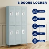 AUHUP Metal Locker for Employees with Hooks, Industrial Steel Storage ...