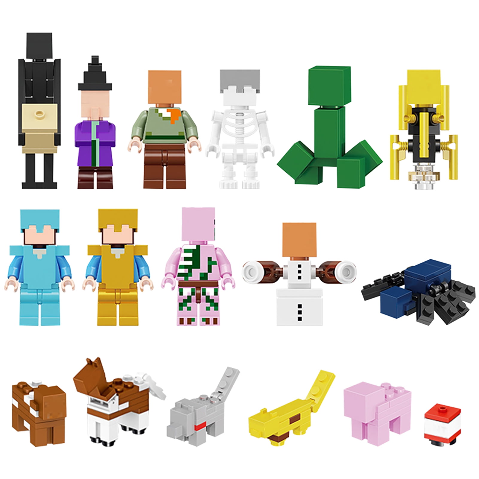 Minecraft Dungeons Die-Cast Collectible Figurines 17-Pack , Action ...