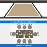 Dextrus Dining Table for 6-8, 71" Rectangular Wood Farmhouse Kitchen ...