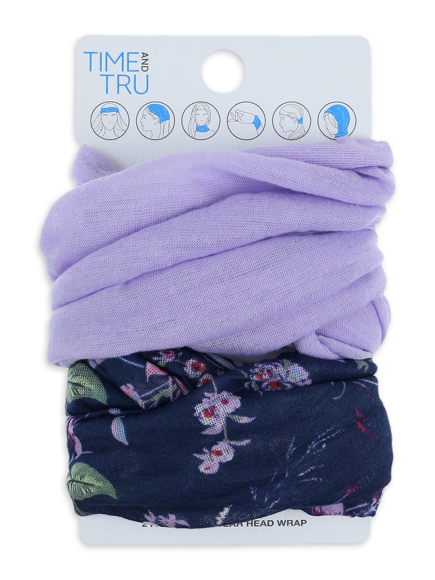 Time and Tru Women’s Solid Head Wrap, 2-Pack - Walmart.com