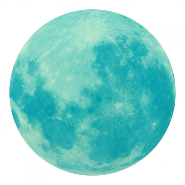 30cm Luminous Moon Shape Glowing Wall Sticker Home Decor for Children ...
