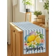 Burlap Table Runner 36 Inches Long, Summer Carnival Flowers Sea Stars ...