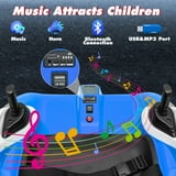 24V Kids Electric Bumper Car, Blue, Battery Powered, Remote Control ...