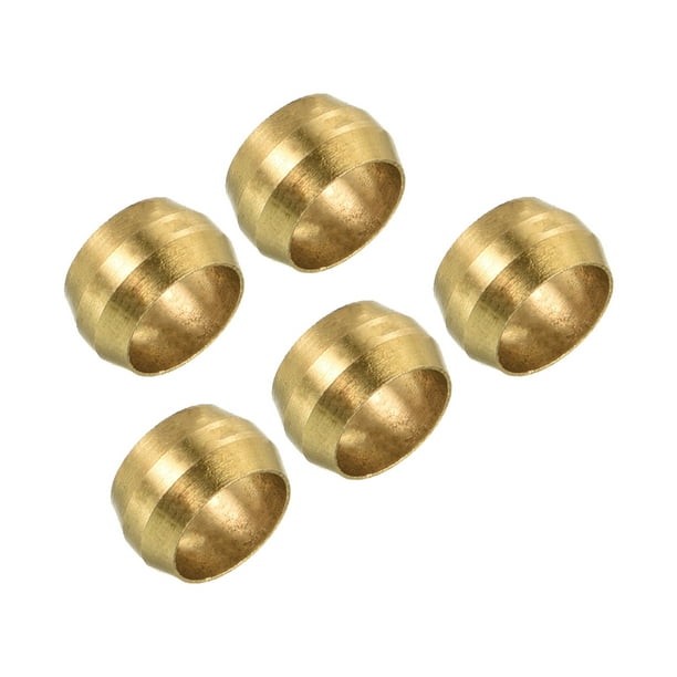 Uxcell 6mm Tube Brass Compression Sleeve Ferrules 5 Pack - Walmart.com