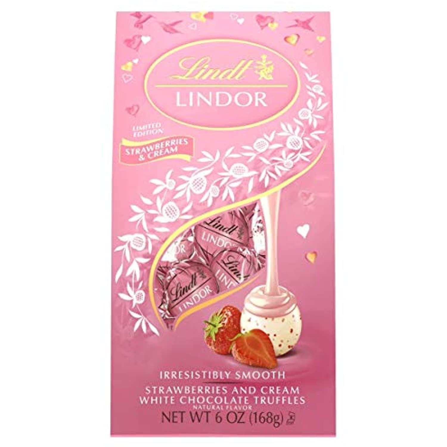 Lindt Lindor Valentines Day Strawberries And Cream White Chocolate