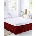 Christmas Farmhouse Bed Skirt King Size 18 Inch Drop, Classical Red ...