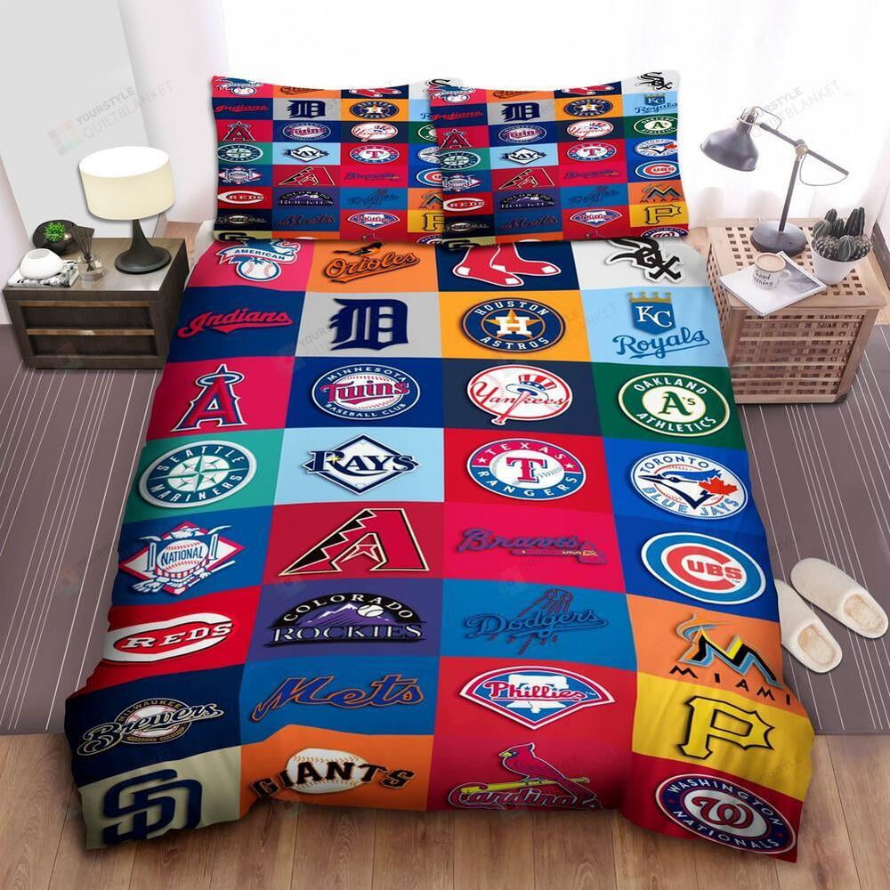 Click here for Yingd Bed Sheets Mlb All Teams Logo Ver Quilt Duve... prices