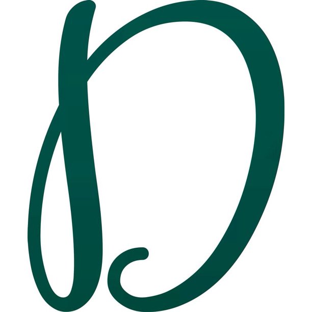 Acrylic Letter D Script, 3'' Tall Frosted Teal Alphabet Craft, Color ...