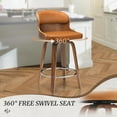 Dycanpo 26”Bar Stools Swivel, Wood Counter Height Bar Stools Set of 4 ...