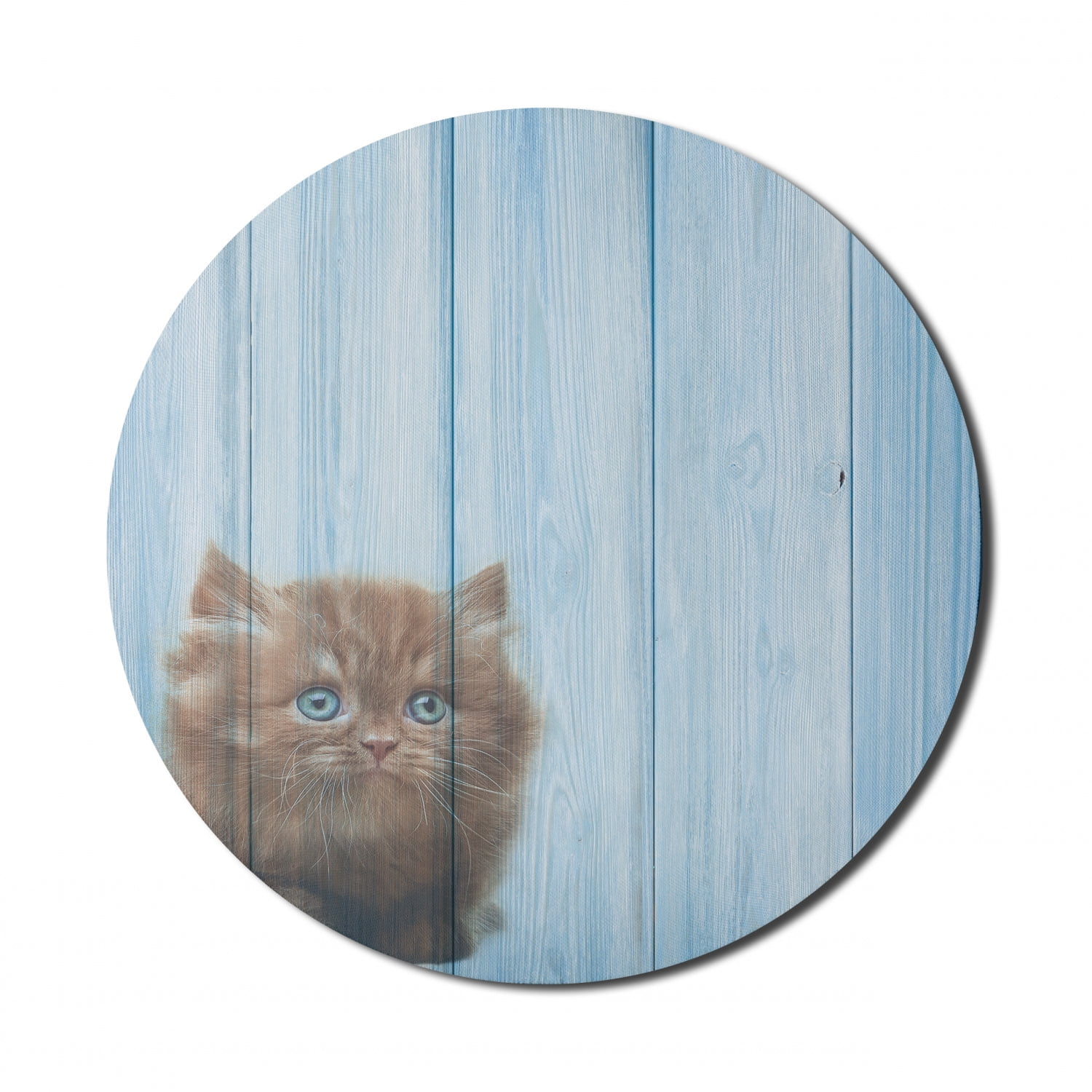 Animal Mouse Pad for Computers, Kitty Alone on Rustic Vivid Background ...