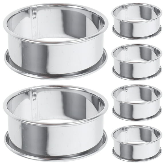10PCS Muffin Rings, Rolled Stainless Steel Crumpet Tart Rings 4" for ...