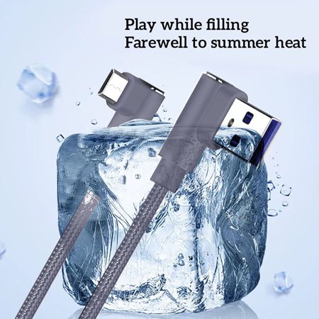 Fast Charging Cable Double Elbow Micro USB Data Cord Replacement for ...