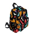 Color Blocks Pattern Mini Backpack Cute Small Backpack with Chest Strap ...