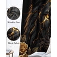Black Gold Lion Prints Blackout Curtains for Bedroom Living Room ...