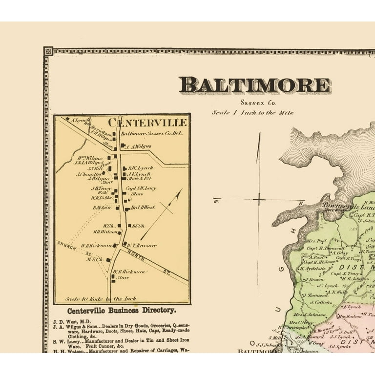 Baltimore Delaware Hundreds Map